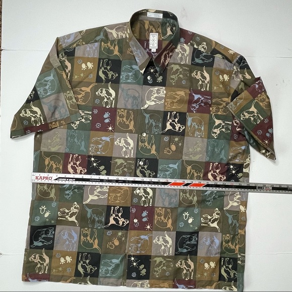 Burma Bibas | Shirts | Burma Bibas Dog Print Shirt Xl Button Multicolor ...